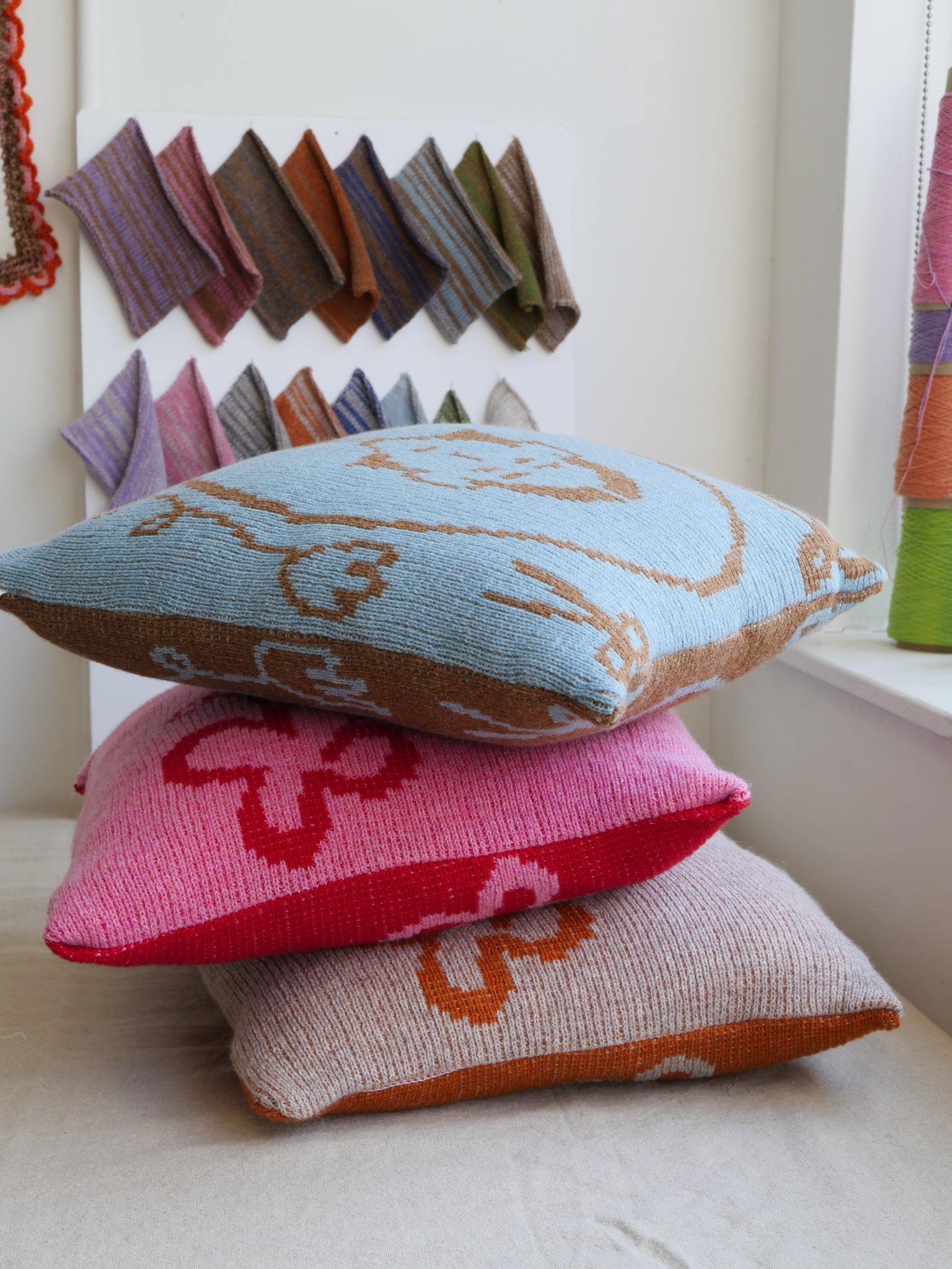 Handmade Wool Cushions - Reversible Graphic Designs London – saffymcnamara