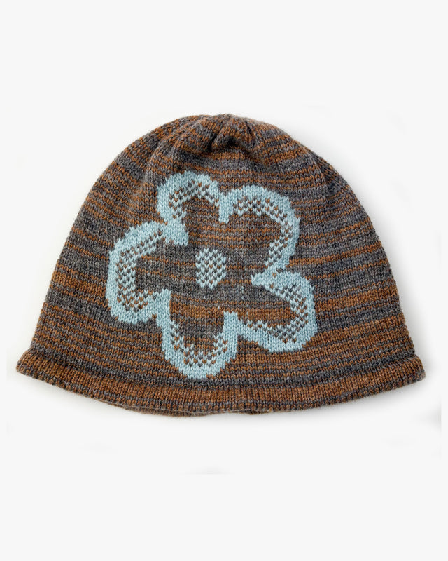 Daisy Beanie Blue - 100% Lambswool Striped Beanie | Saffy McNamara ...